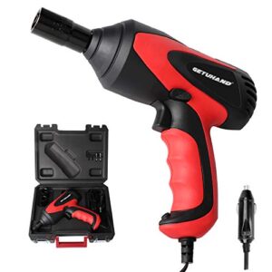 getuhand car impact wrench 1/2 inch & 12 volt portable electric impact wrench kit, tire repair tools with sockets and carry case