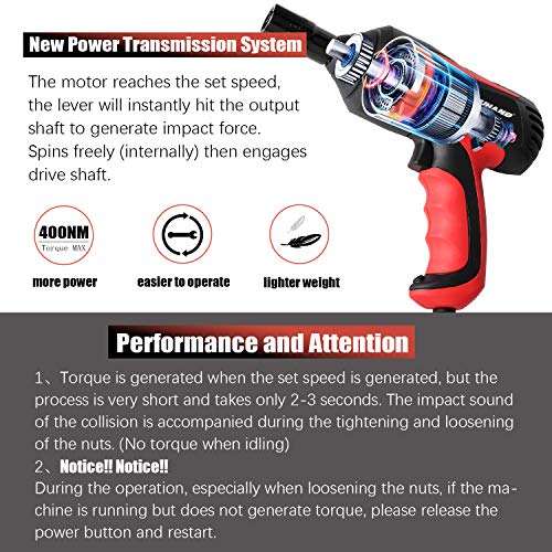 GETUHAND Car Impact Wrench 1/2 Inch & 12 Volt Portable Electric Impact Wrench Kit, Tire Repair Tools with Sockets and Carry Case