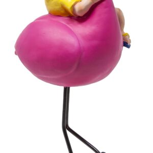 Funny Guy Mugs Garden Gnome Statue - Gnome and A Flamingo - Indoor/Outdoor Garden Gnome Sculpture for Patio, Yard or Lawn