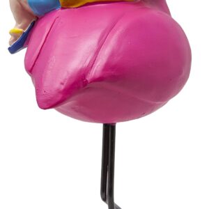 Funny Guy Mugs Garden Gnome Statue - Gnome and A Flamingo - Indoor/Outdoor Garden Gnome Sculpture for Patio, Yard or Lawn