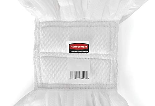 Rubbermaid Commercial Large Disposable Mop- 5 Inch Headband, Janitorial Cleaning Supplies and Equipment for Mopping, White