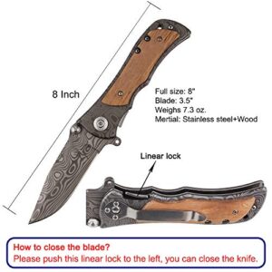 Fanfoobi Engraved Pocket Knife I Love You, Perfect for Boyfriend Birthday, Unique Knife for Men