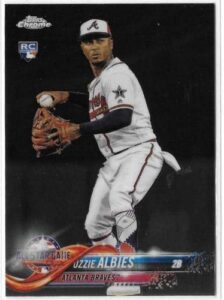 2018 topps chrome update # hmt76 ozzie albies rc