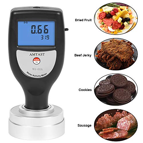 AMTAST Water Activity Meter Smart Food Water Activity Tester for Food Jerky Dried Fruit Grain Vegetable, AW Monitor Water Activity Testing WA-60A