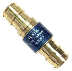 check valve 1/2" brass barbed, fits 1/2" (id) vinyl braided tubing,premium quality,potable h2o,micro brew,fish aquarium fltr pumps,boat marine,hydroponics,rv,hydronic, wirsbo/propex tubing