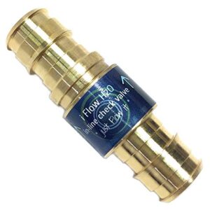 Check Valve 1/2" Brass Barbed, Fits 1/2" (ID) Vinyl Braided Tubing,Premium Quality,Potable H2O,Micro Brew,Fish Aquarium FLTR Pumps,Boat Marine,Hydroponics,RV,Hydronic, Wirsbo/ProPex Tubing