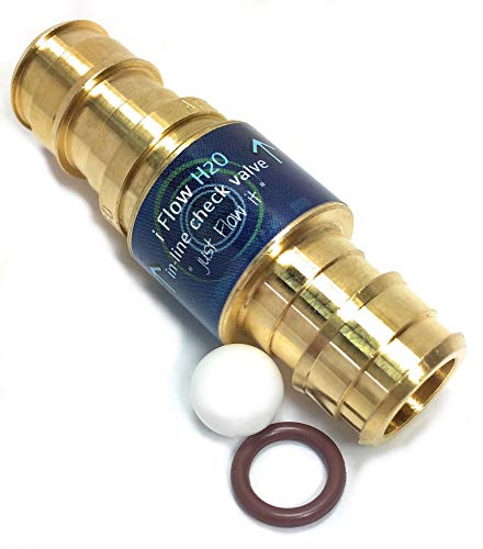 Check Valve 1/2" Brass Barbed, Fits 1/2" (ID) Vinyl Braided Tubing,Premium Quality,Potable H2O,Micro Brew,Fish Aquarium FLTR Pumps,Boat Marine,Hydroponics,RV,Hydronic, Wirsbo/ProPex Tubing