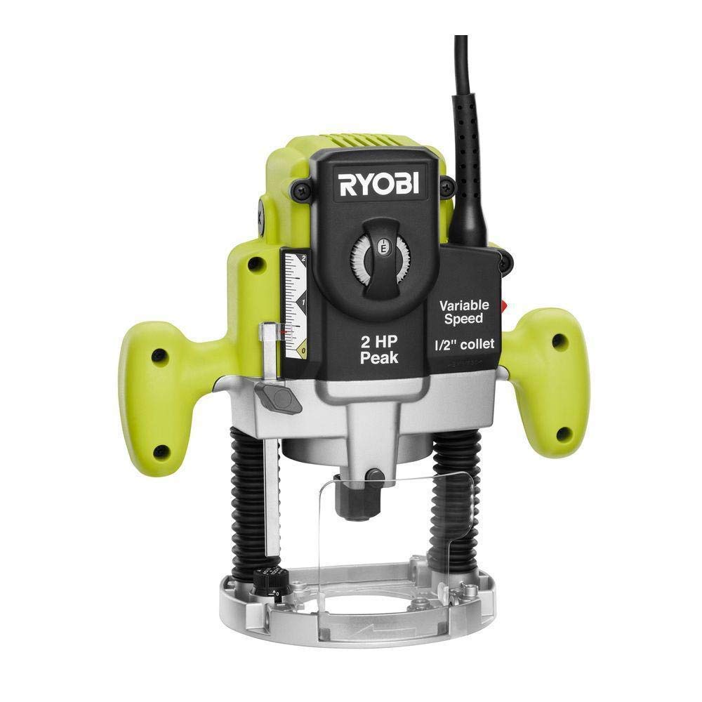 Ryobi 120v 10-Amp Corded Variable Speed Plunge Router - RE180PL1G (Renewed)