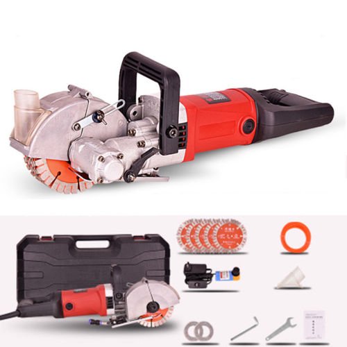 JIAN YA NA Wall Groove Cutting Machine 220V 40MM Electric Wall Chaser Groove Cutting Machine Concrete Cutter Notcher Groover Slotting Machine Large 4KW (Slotting Machine)