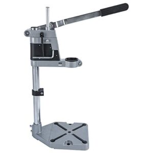 adjustable drill press stand for drill workbench repair tool universal bench clamp support tool, drill press table, drill stand for hand drill single hole aluminum base (1 mounting hole)