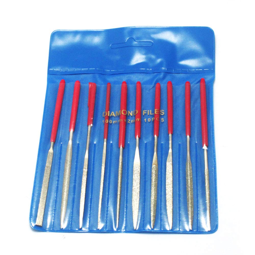 Oudtinx Mini Diamond Needle File Set (10 Piece),2mm x 100mm