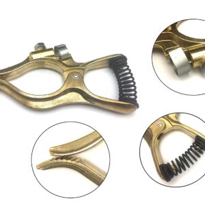 KINGQ 300-Amp T-Style Welding Ground Clamp Brass