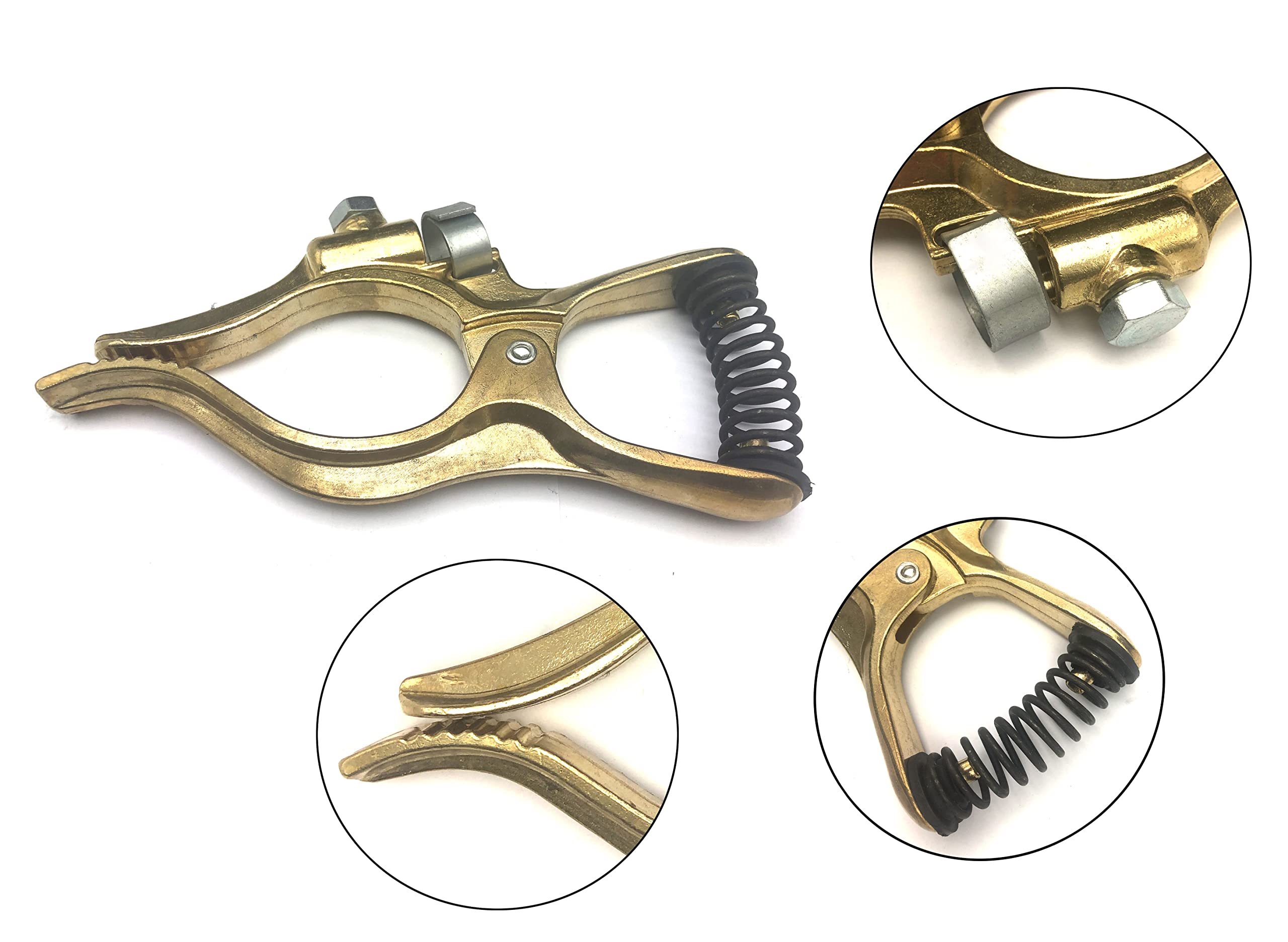 KINGQ 300-Amp T-Style Welding Ground Clamp Brass