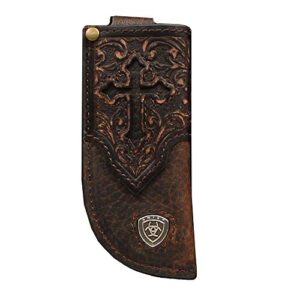 ariat cutout cross leather knife sheath