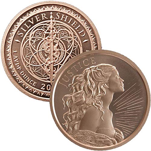 Jig Pro Shop Cardinal Virtue Series 1 oz .999 Pure Copper Round/Challenge Coin (Justice (2018))