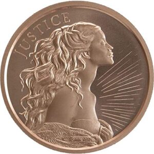 Jig Pro Shop Cardinal Virtue Series 1 oz .999 Pure Copper Round/Challenge Coin (Justice (2018))