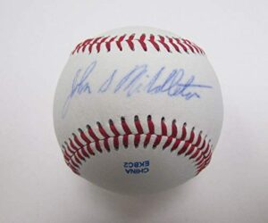 john middleton phillies owner signed/autographed oml baseball 139484 - autographed baseballs