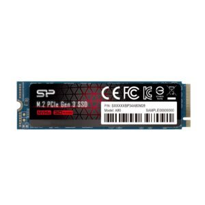 silicon power 1tb w/dram cache nvme m.2 pcie gen3x4 2280 r/w up to 3,400/3,000mb/s ssd (su001tbp34a80m28ab)