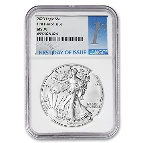 2023 1 oz American Silver Eagle Bullion Coin MS-70 (First Day of Issue) $1 MS70 NGC