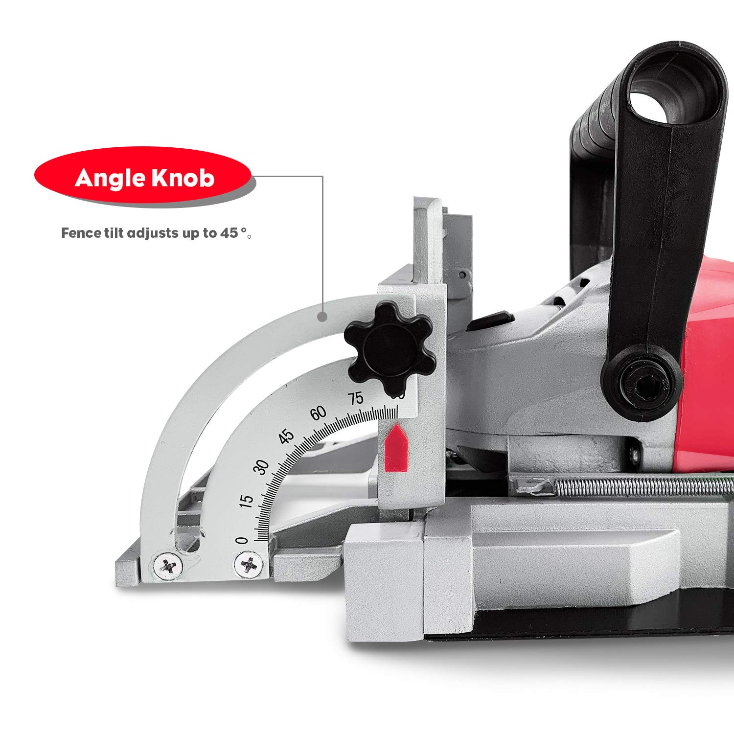 AOBEN 8.5 Amp Biscuit Cutter Plate Joiner with No. 0 Wood(30 Pcs) No. 10 Wood(30 Pcs) No. 20 Wood(50 Pcs), 4" Tungsten Carbide Tipped Blade, Adjustable Angle and Dust Bag