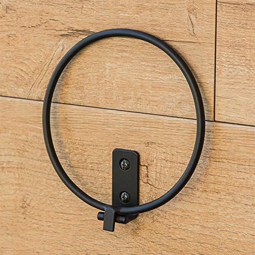 ORZ 6 Inch Flower Pot Holder Ring, Set of 3 Pot Wall Mounted Metal Planter Hanger, Collapsible Bracket, Iron Black