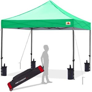 abccanopy patio pop up canopy tent 10x10 commercial-series (kelly green)