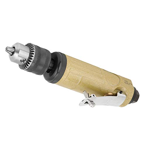 3/8 Straight Pneumatic Drill 22000rpm Air Power Drill High Speed Pneumatic Drilling Engraving Polishing Tool with Adjustable Inlet Valve Wrench Chunk Key Inlet Port