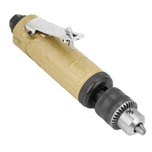 3/8 Straight Pneumatic Drill 22000rpm Air Power Drill High Speed Pneumatic Drilling Engraving Polishing Tool with Adjustable Inlet Valve Wrench Chunk Key Inlet Port