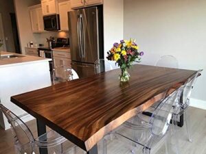 live edge dining table made in a modern rustic finish