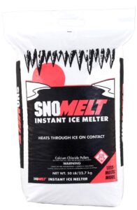 snomelt s0502r 50 lbs calcium chloride pellet bag