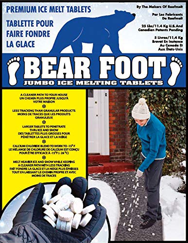 BearFoot Sodium and Calcium Chloride Ice Melt 25 lb. Tablet