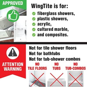 WingTite Pro-Series Shower Drain, Builders Model for New Construction, Installs Entirely from the Top, Chrome