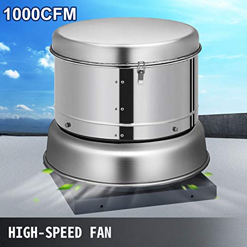 VEVOR 1000 CFM Roof Fan Up-blast Restaurant Exhaust Fan High Speed Direct Drive Up-blast Exhaust Fan 250W