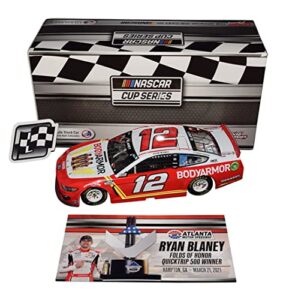 autographed 2021 ryan blaney #12 bodyarmor racing atlanta race win (raced version) team penske signed lionel 1/24 scale nascar diecast car with coa (1 of only 1,044 produced)