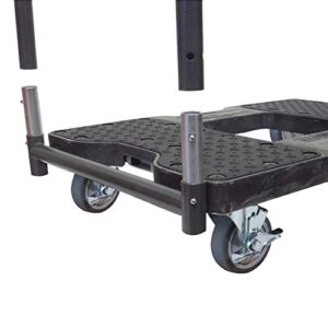 SNAP-LOC 1200 LB Professional E-Track Push CART Dolly Black