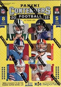 2018 panini contenders nfl football blaster box (40 cards incl. one memorabilia or autograph card)