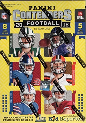 2018 Panini Contenders NFL Football BLASTER box (40 cards incl. ONE Memorabilia or Autograph card)