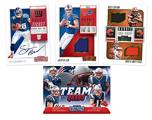 2018 Panini Contenders NFL Football BLASTER box (40 cards incl. ONE Memorabilia or Autograph card)