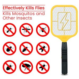 Ostad Bug Zapper Electric Fly Swatter Racket - Powerful Handheld Indoor Outdoor Pest Control Bug Zapper Killer - Fly Mosquito Zapper, Bee, Wasp, Flying Insect Killer 3500 Volt - AA Batteries Included