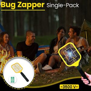 Ostad Bug Zapper Electric Fly Swatter Racket - Powerful Handheld Indoor Outdoor Pest Control Bug Zapper Killer - Fly Mosquito Zapper, Bee, Wasp, Flying Insect Killer 3500 Volt - AA Batteries Included