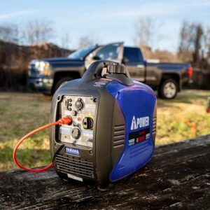 A-iPower Portable Inverter Generator, 2000W Ultra-Quiet Powered By Yamaha Engine RV Ready, EPA Compliant, Ultra Lightweight For Backup Home Use, Tailgating & Camping (SC2000i)