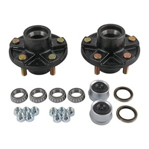 jdmspeed 2 trailer idler hub kits 5 on 4.5" replacement for axle 1-1/16" bearings 2000 lbs - 22016k