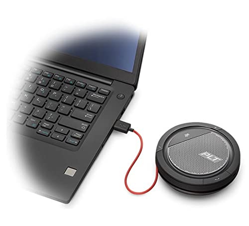 Poly - Calisto 3200 Wired Speakerphone (Plantronics) - Personal Portable Speakerphone for Conference Calls- USB-A Compatible - Connect to your PC/Mac - Works with Teams, Zoom & more