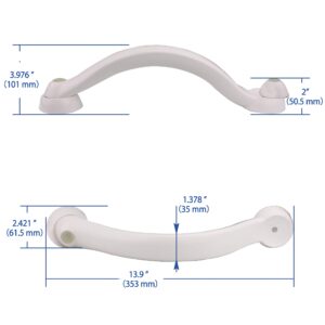 PIH Bath Shower Grab Bar - DIY Style Shower Bar for Combination - Rail Support Bathroom Balance Bar - Tub, Handicap, Elderly, Injury, Kid, Senior Assist Bath Handle (14 inches)