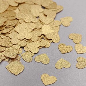 glitter heart confetti (200pcs) set of gold glitter confetti wedding party decoration wedding confetti bachelorette party decor bridal shower decoration wedding table confetti valentine's day decor