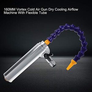 Professional Cold Air Dry Cooling Gun 6.9 bar 1000Btu 160mm Vortex Cold Air Gun with Flexible Tube(with Insulated Pipe)