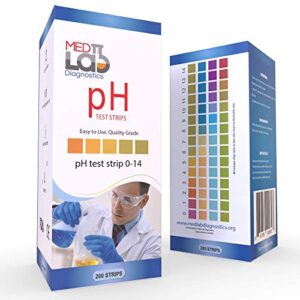 pH Test Strips 0 to 14 (200 ct) for Water & Liquids. Universal Plastic pH Strips Drinking Water, Kombucha, Pool, Spa, Hotub, Soap, & Urine and Saliva. Acid Alkaline Litmus Paper Testing Strips