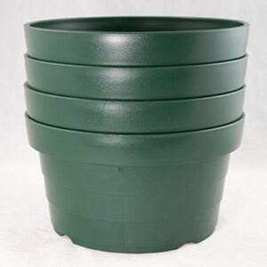 4 gr japanese heavy duty round plastic bonsai / succulent pot 8.25"x 8.25"x 4.5"