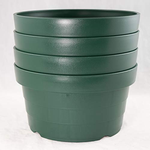 4 Gr Japanese Heavy Duty Round Plastic Bonsai / Succulent Pot 8.25"x 8.25"x 4.5"