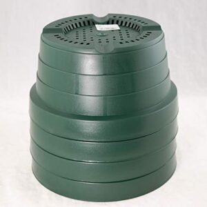 4 Gr Japanese Heavy Duty Round Plastic Bonsai / Succulent Pot 8.25"x 8.25"x 4.5"